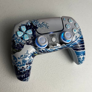 Great Wave Kanagawa - RGB LED - Custom Wireless Controller for PS5 or ...