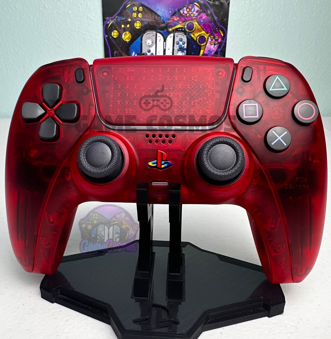 Custom Retro PS2 Theme - Clear Red - Custom Wireless Controller for PS5 ...