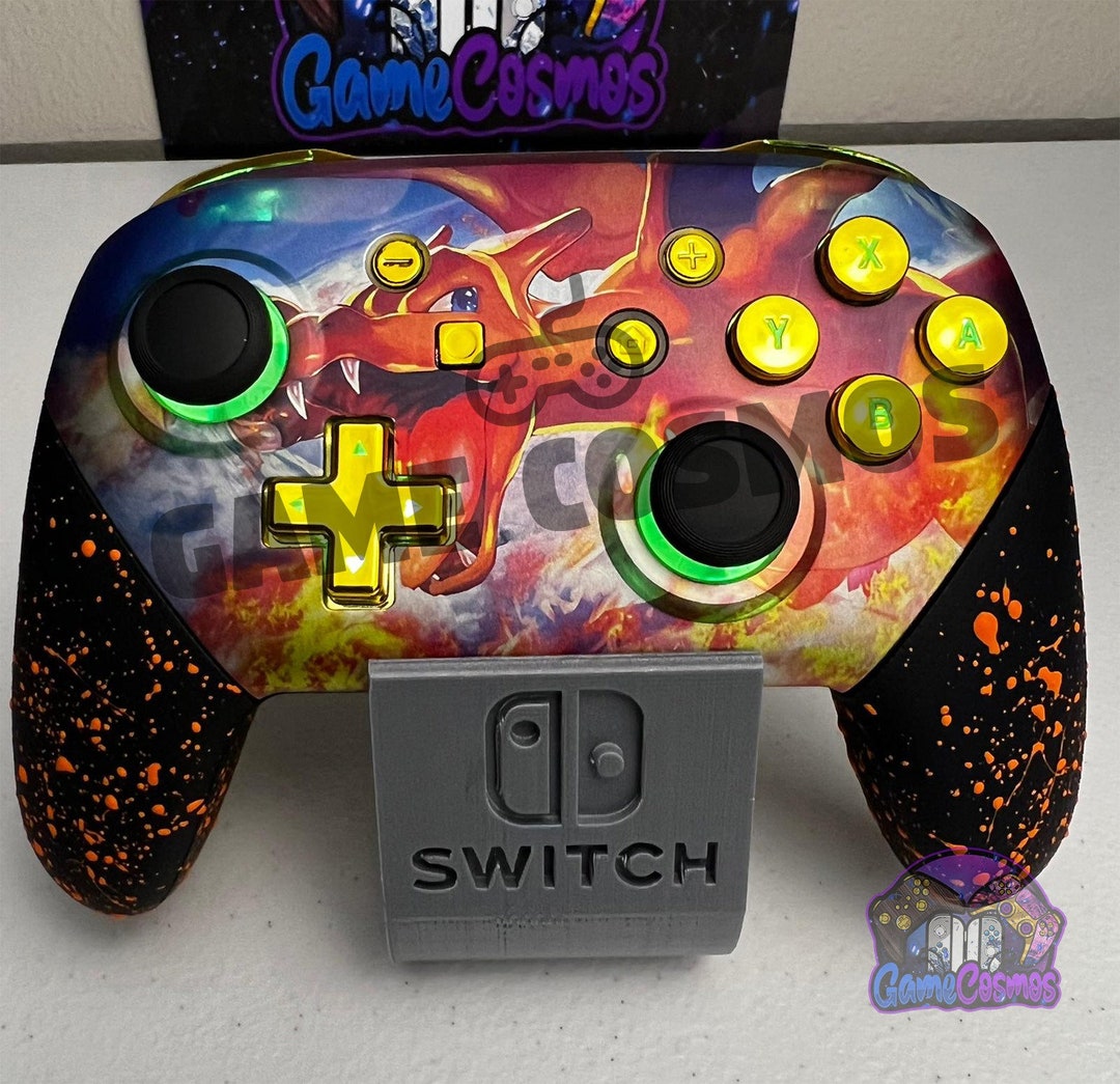 Fire Type Anime Theme - RGB LED - Custom Wireless Pro Controller for ...