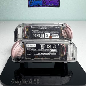 Transparent Clear - Pink Accents - Custom Joycons for the Nintend ...