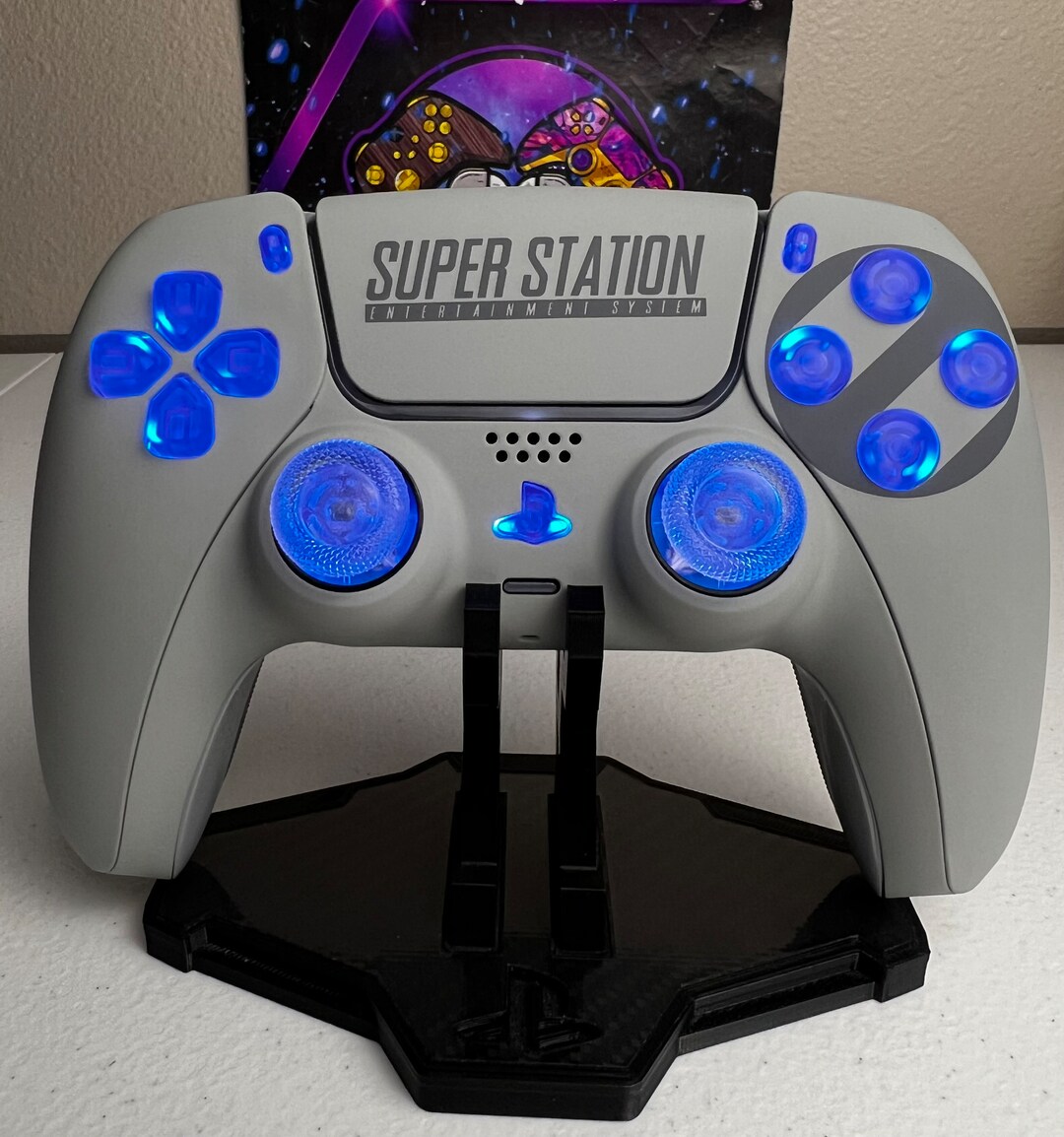 Retro SNES Theme RGB LED Custom Wireless Controller for PS5 or Pc - Etsy