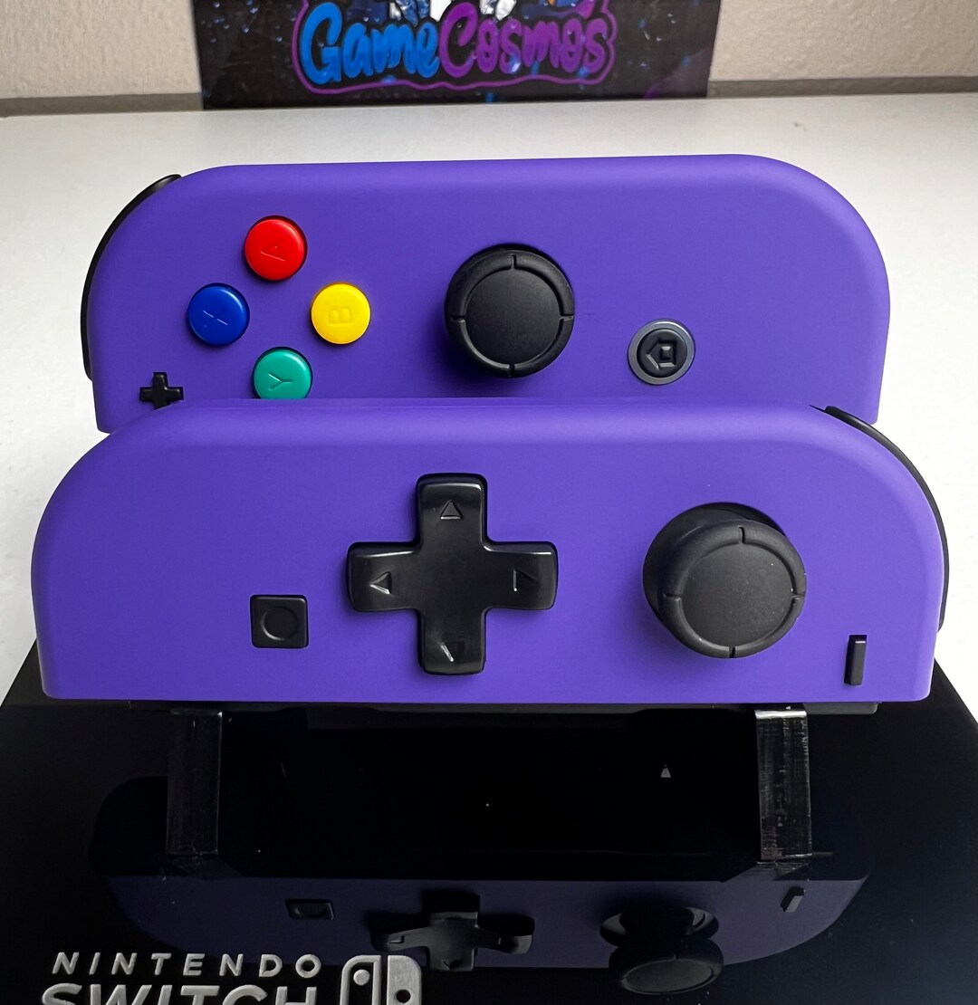 Soft Touch Deep Purple - DPAD Colored ABXY - Custom Joycons for the ...