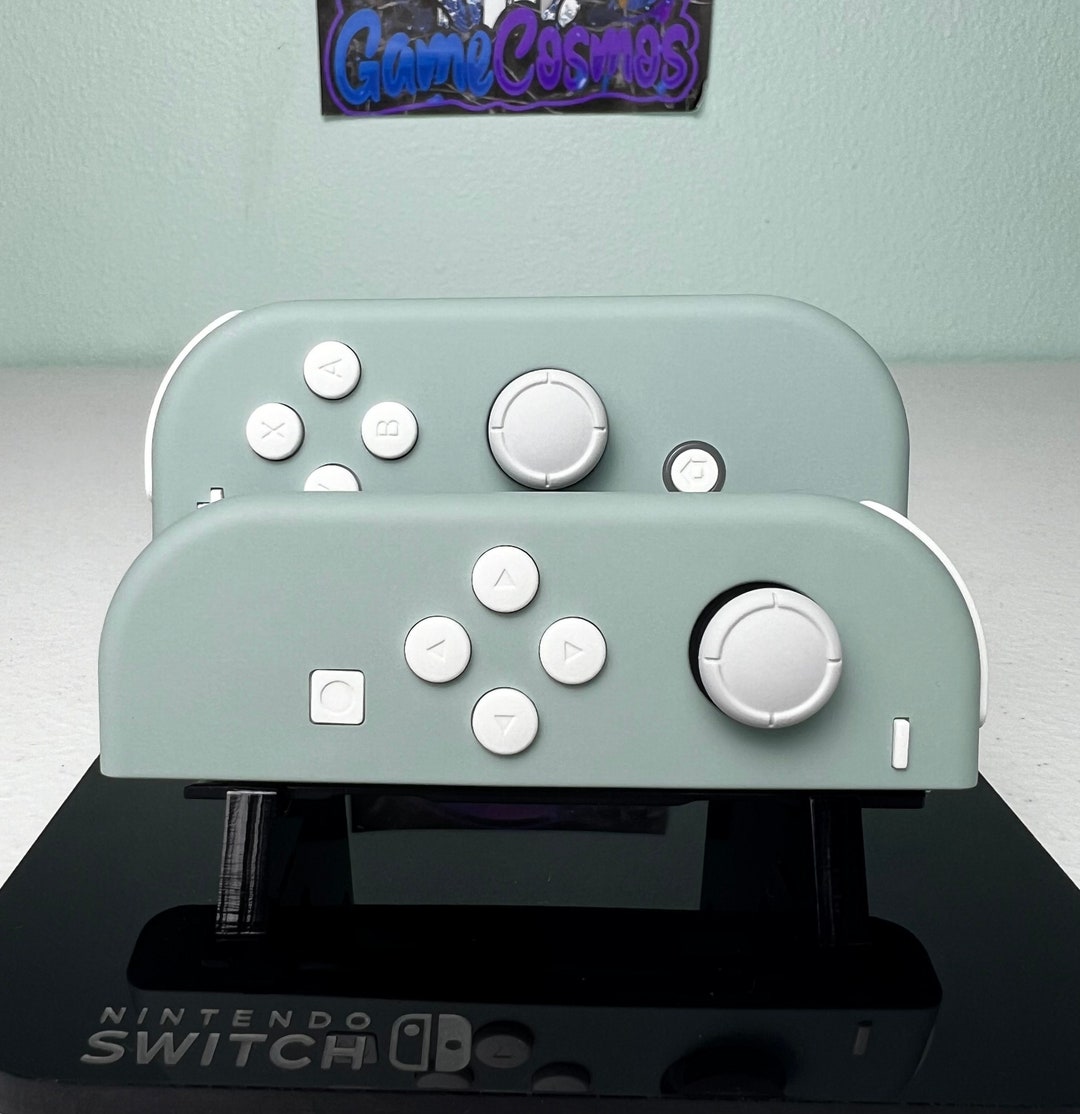 Light Cyan - White Accents - Custom Joycons for Nintend Switch - Etsy