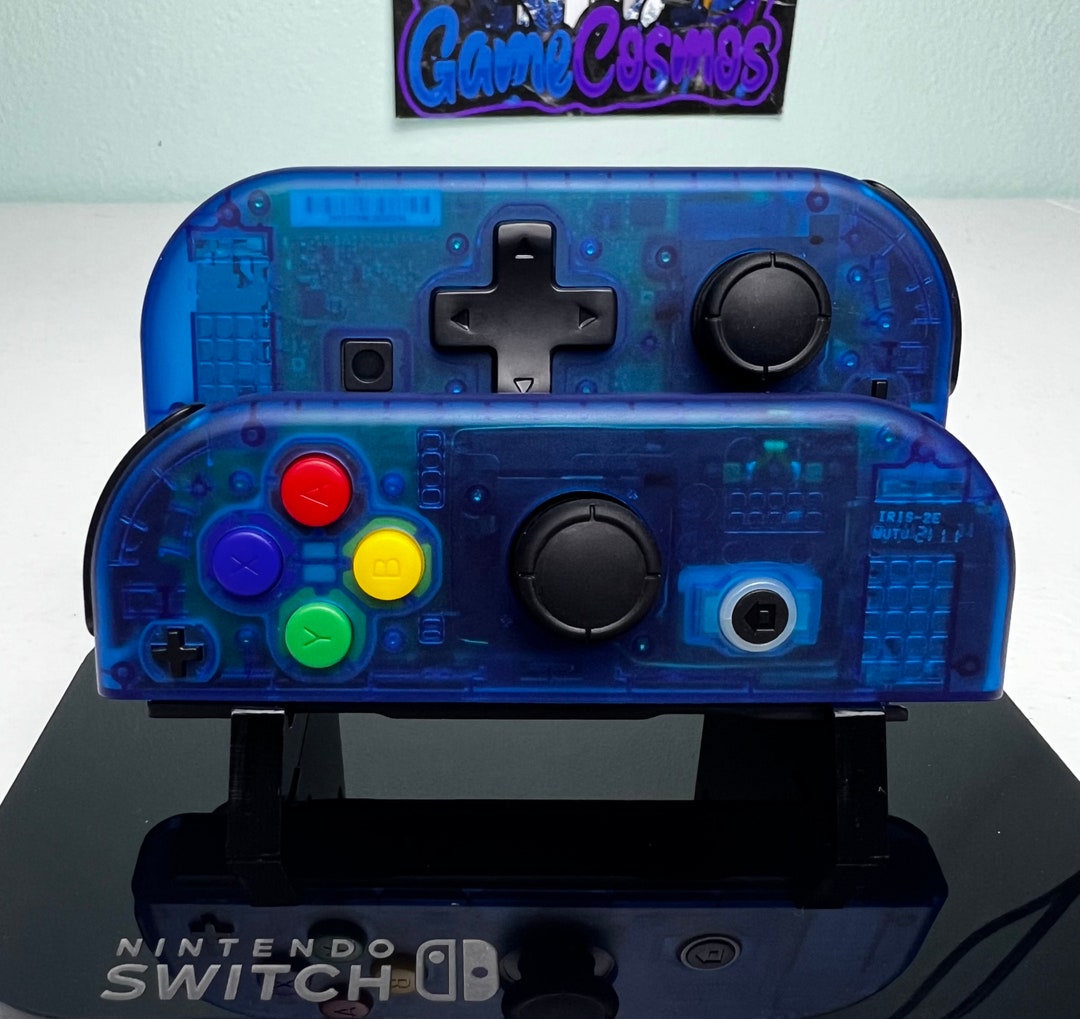 Transparent Blue DPAD - Colorful ABXY - Custom Joycons for the Nintend ...
