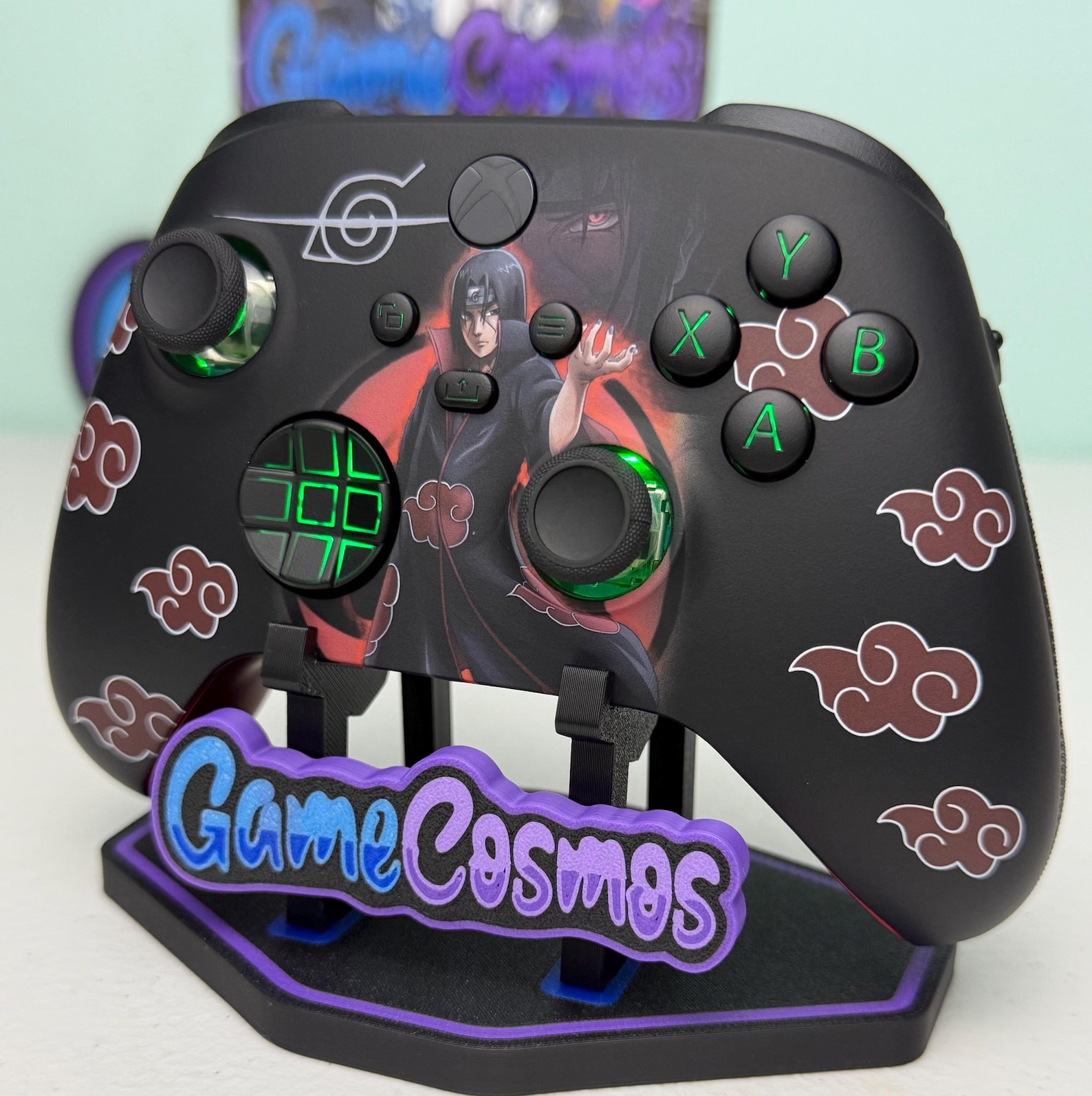 Anime Manga - Red Clouds - RGB LED - Custom Wireless Controller for ...