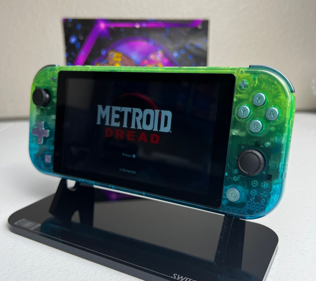 Two-tone Blue Green - Glossy Gradient Transparent - Custom Switch Lite ...