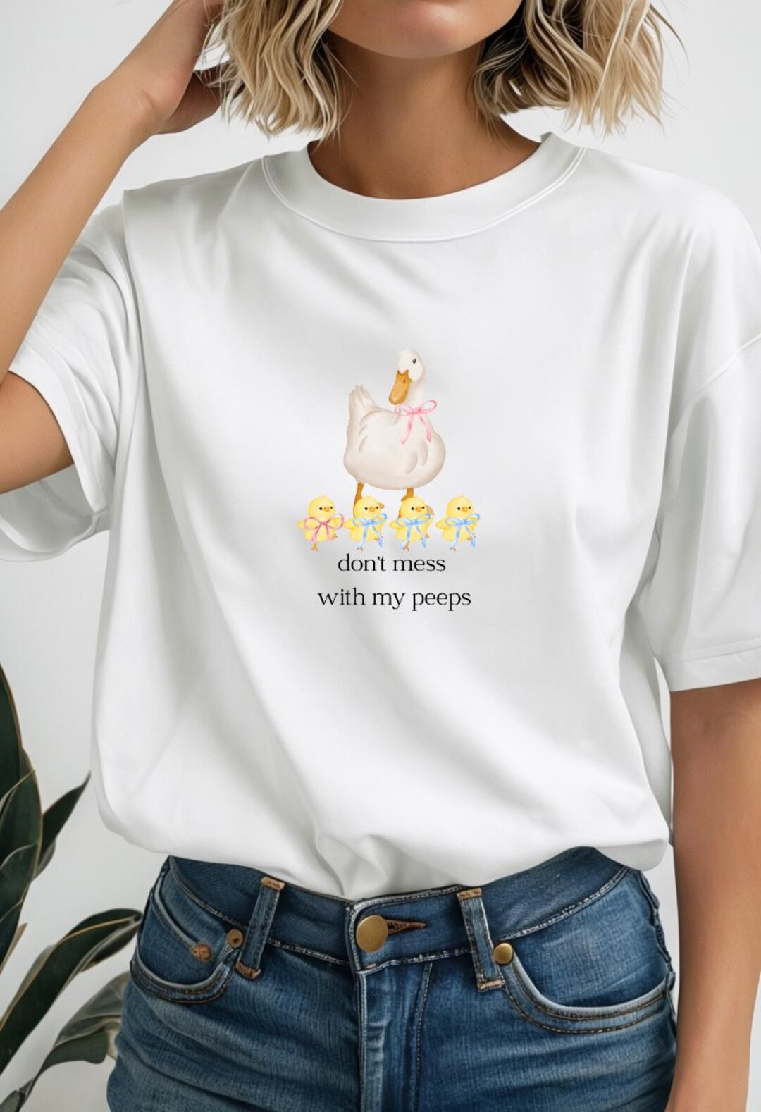 Personalized Don't Mess With My Peeps Tee, Cute Duck Shirt, Gift for ...