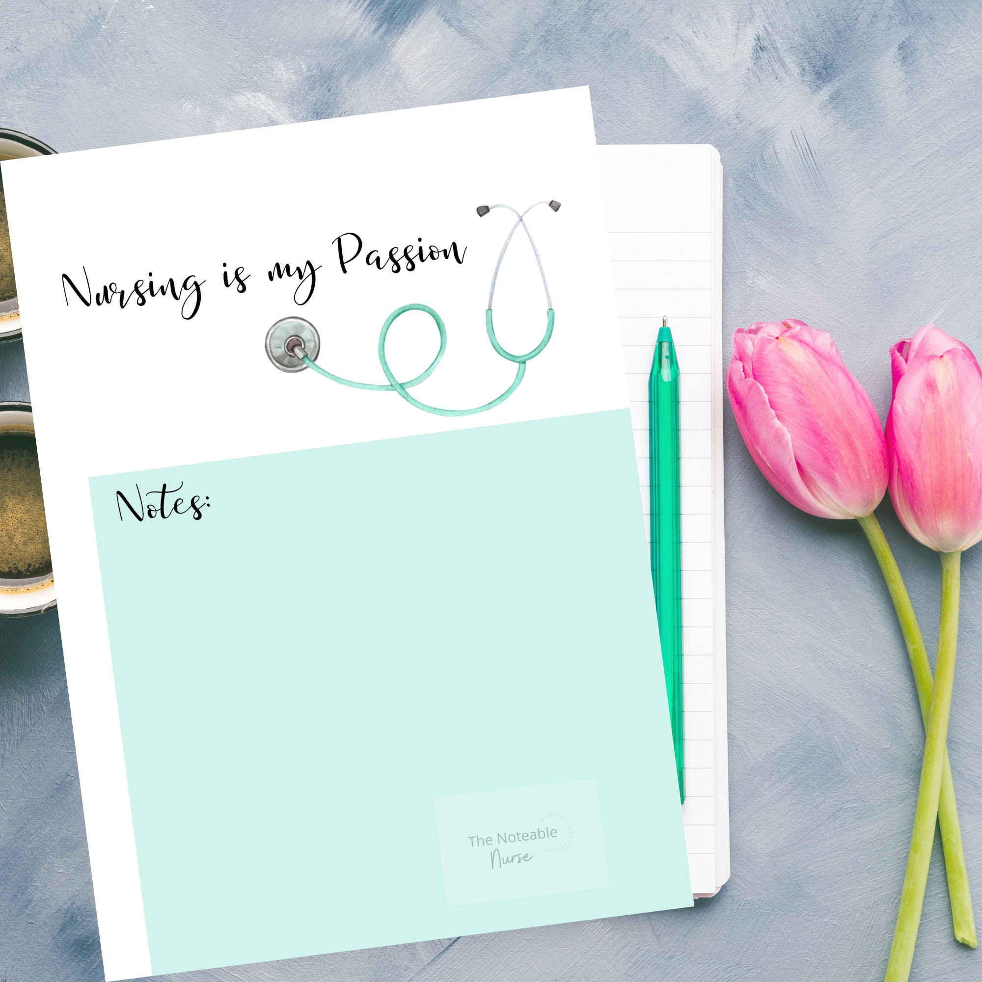 Nurse Printable Stationary Nursing is my Passion nurse - Etsy España