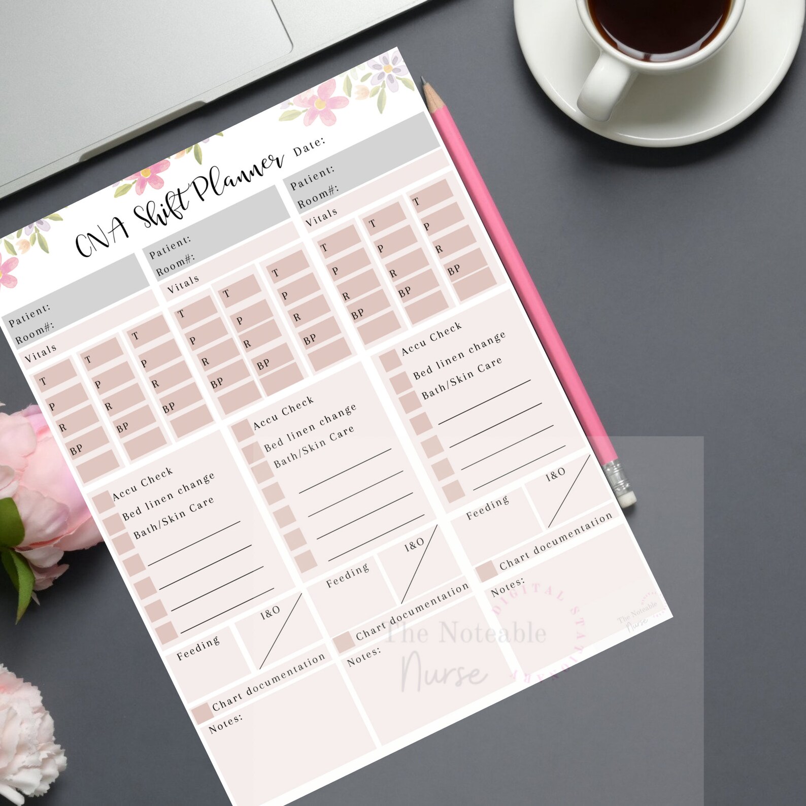 CNA Shift Planner and Patient Care Organizer Bundle - Nurse Aide Life ...