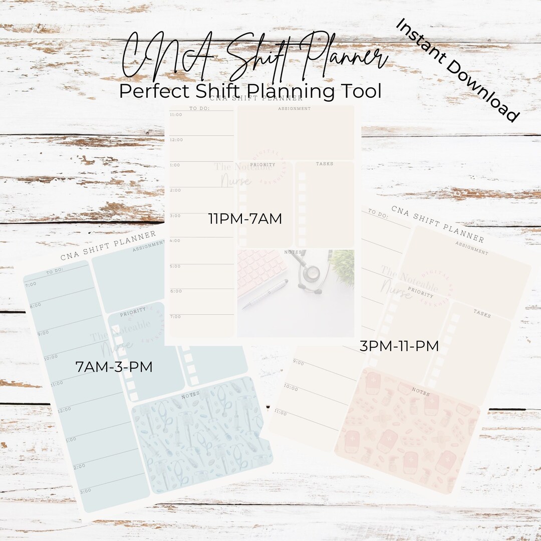 CNA Shift Planner, Certified Nurse Assistant, HHA, Charting, Nurse Aide ...