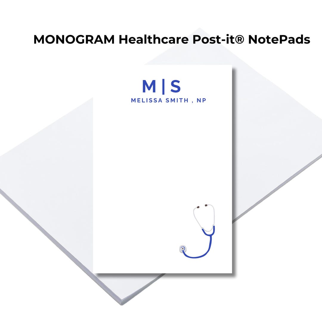 MONOGRAM NOTEPAD NURSE Gift Nurse Practitioner Medical Assistant Post ...
