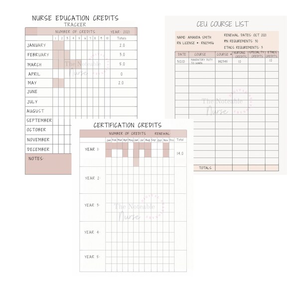 Nursing Education Tracker - Etsy