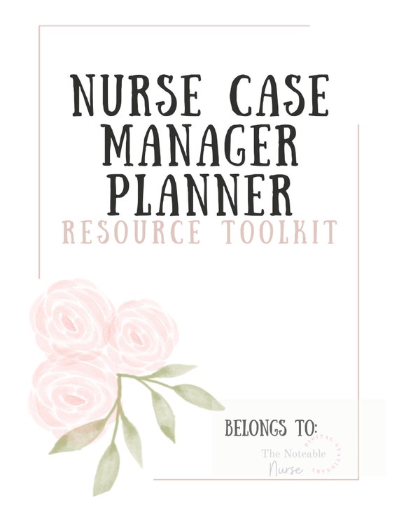 Nurse Case Manager Planner Toolkit Case Manager CCM - Etsy