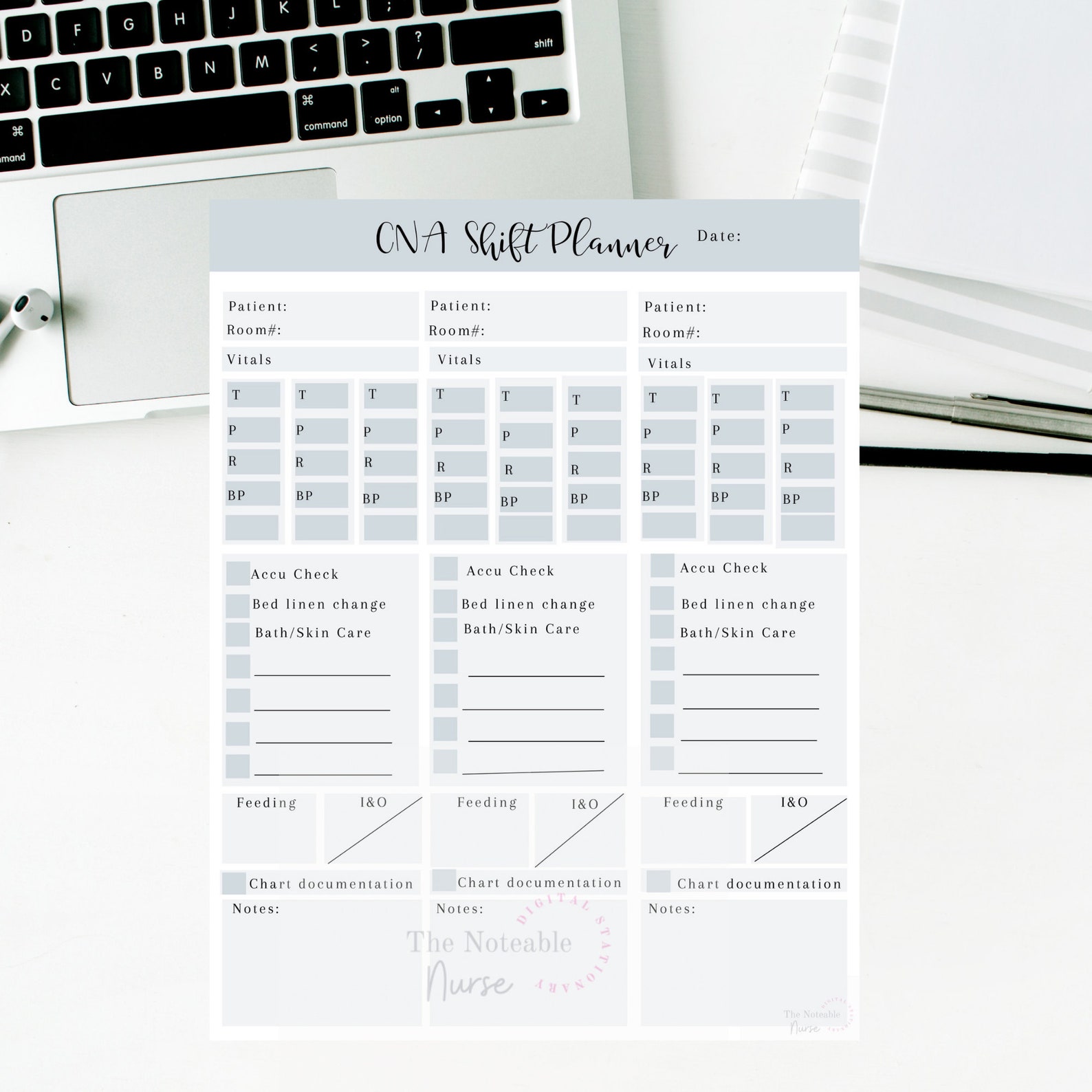 CNA Shift Planner and Patient Care Organizer Bundle - Nurse Aide Life ...