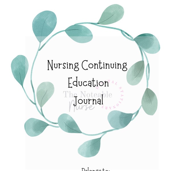 Continuing Education Nursing Tracking - Etsy