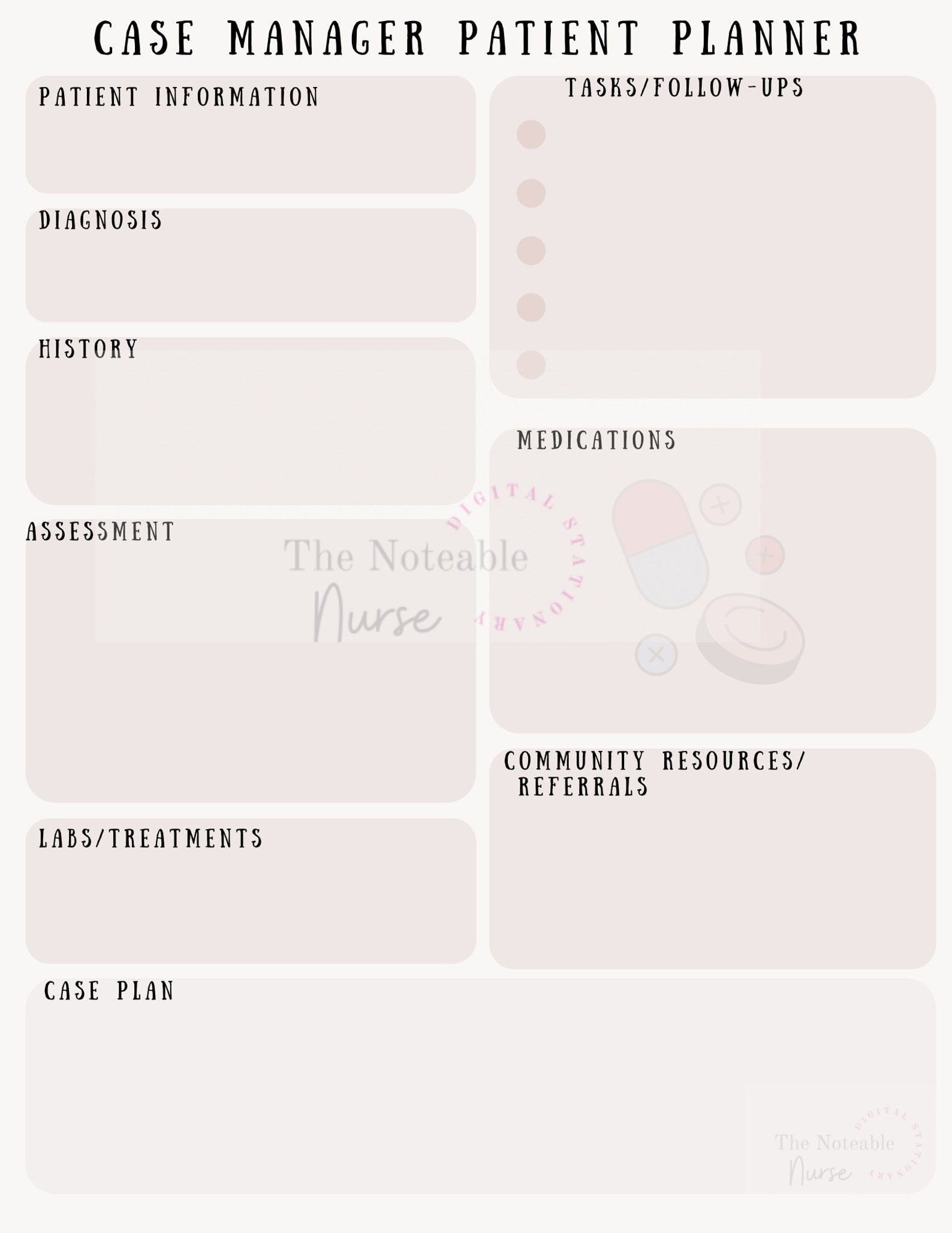 Nurse Case Manager Planner Toolkit Case Manager CCM | Etsy
