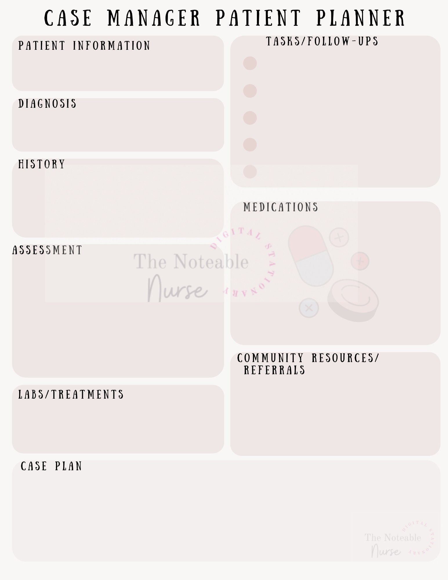 Nurse Case Manager Planner Toolkit Case Manager CCM | Etsy