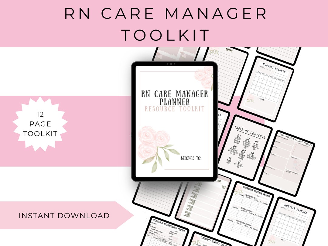 Streamline Your Case Management: RN Care Manager Planner Toolkit for ...