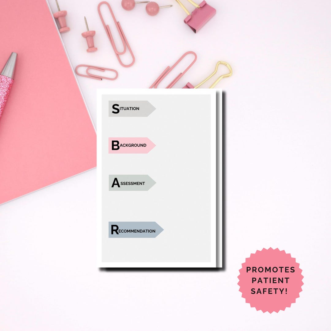 SBAR Post-it® Note Pads Nurse Case Manager Care Plan Notepad ...