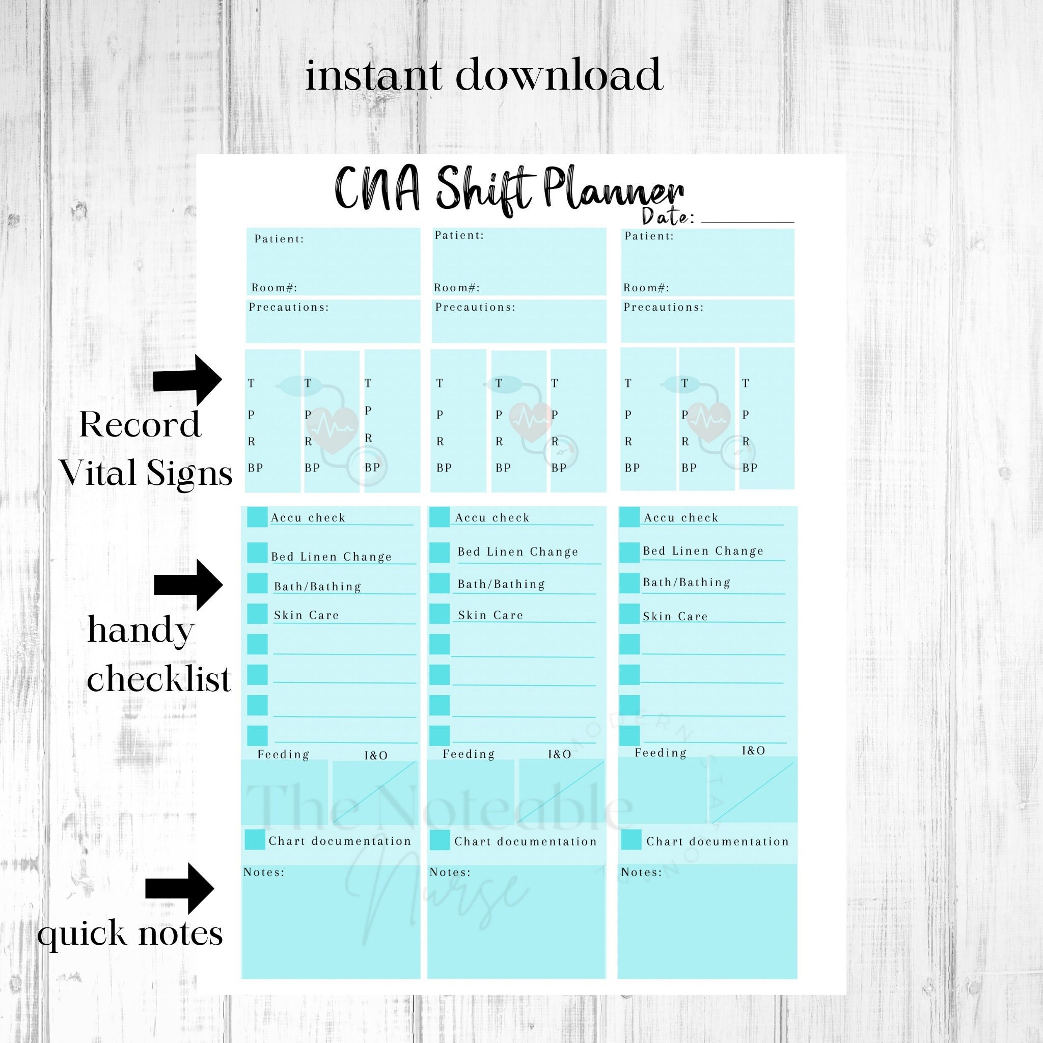 3 Patient CNA Shift Planner Certified Nurse Assistant HHA Etsy 3 Patient CNA Shift Planner Certified Nurse Assistant HHA Etsy