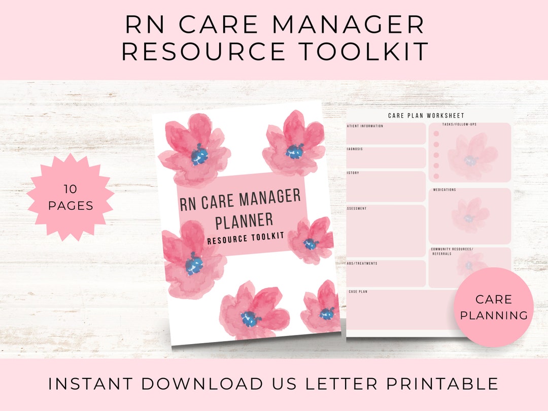 Printable RN Care Manager Planner Toolkit | Digital Organization for ...