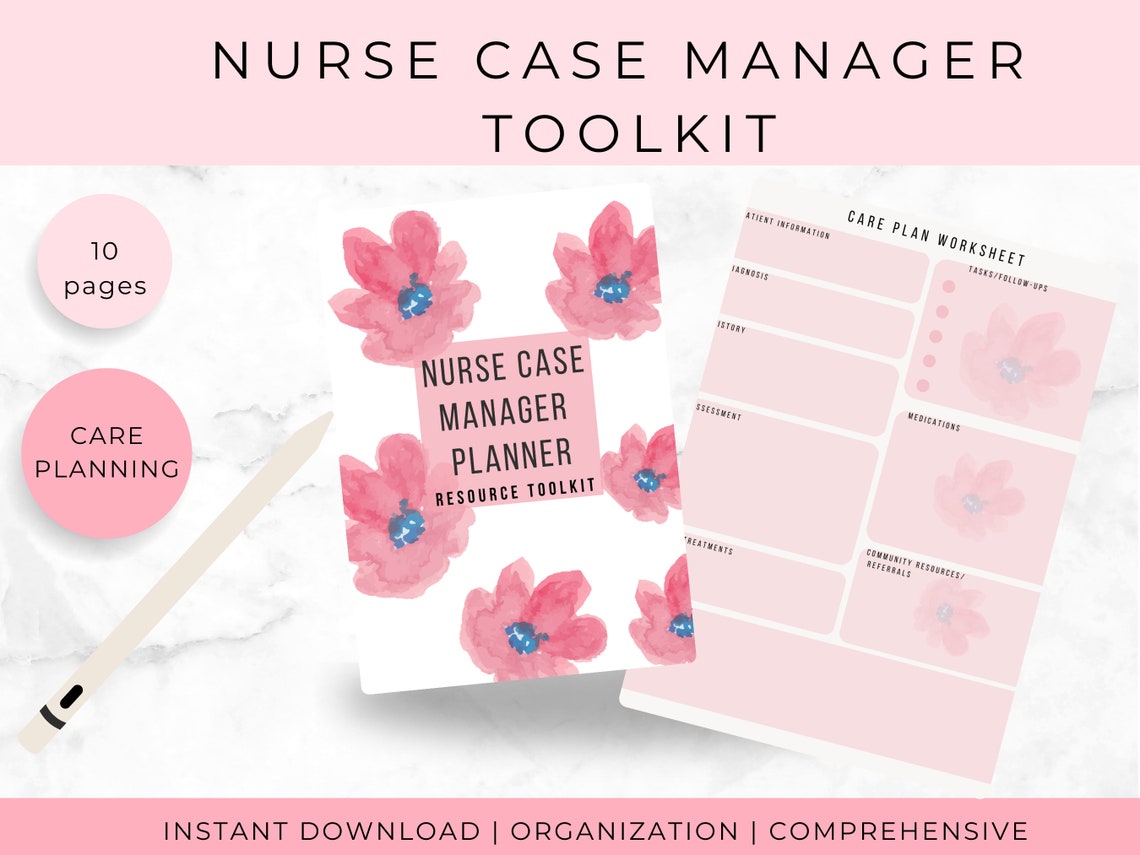 Nurse Case Manager Planner Toolkit: PRINTABLE Digital Organization ...