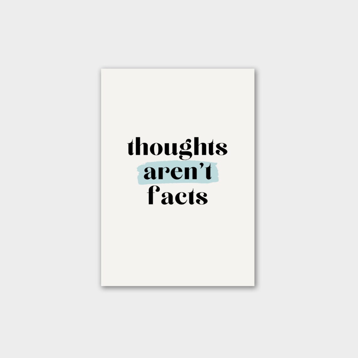 Thoughts Are Not Facts Print Mental Health Poster Anxiety - Etsy UK