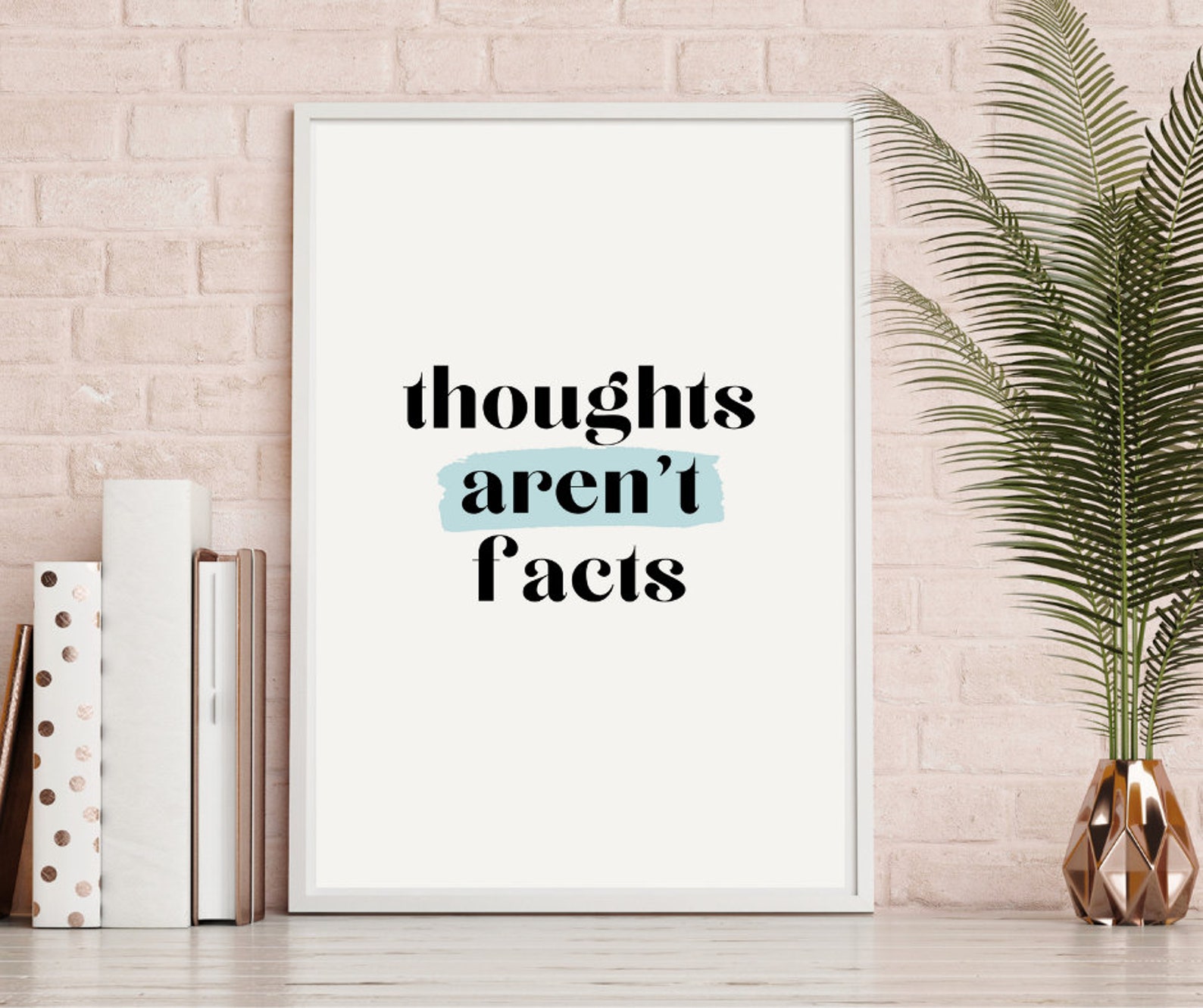 Thoughts Are Not Facts Print Mental Health Poster Anxiety - Etsy UK