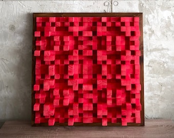 Wood Diffuser, Wood Wall Decor Mosaic, Acoustic Diffuser, Custom ...