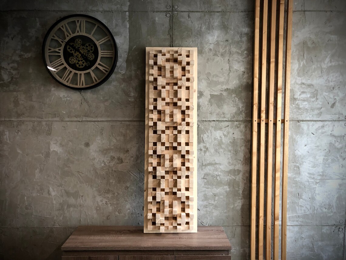 Wood Diffuser Wood Wall Decor Mosaic Acoustic Diffuser - Etsy