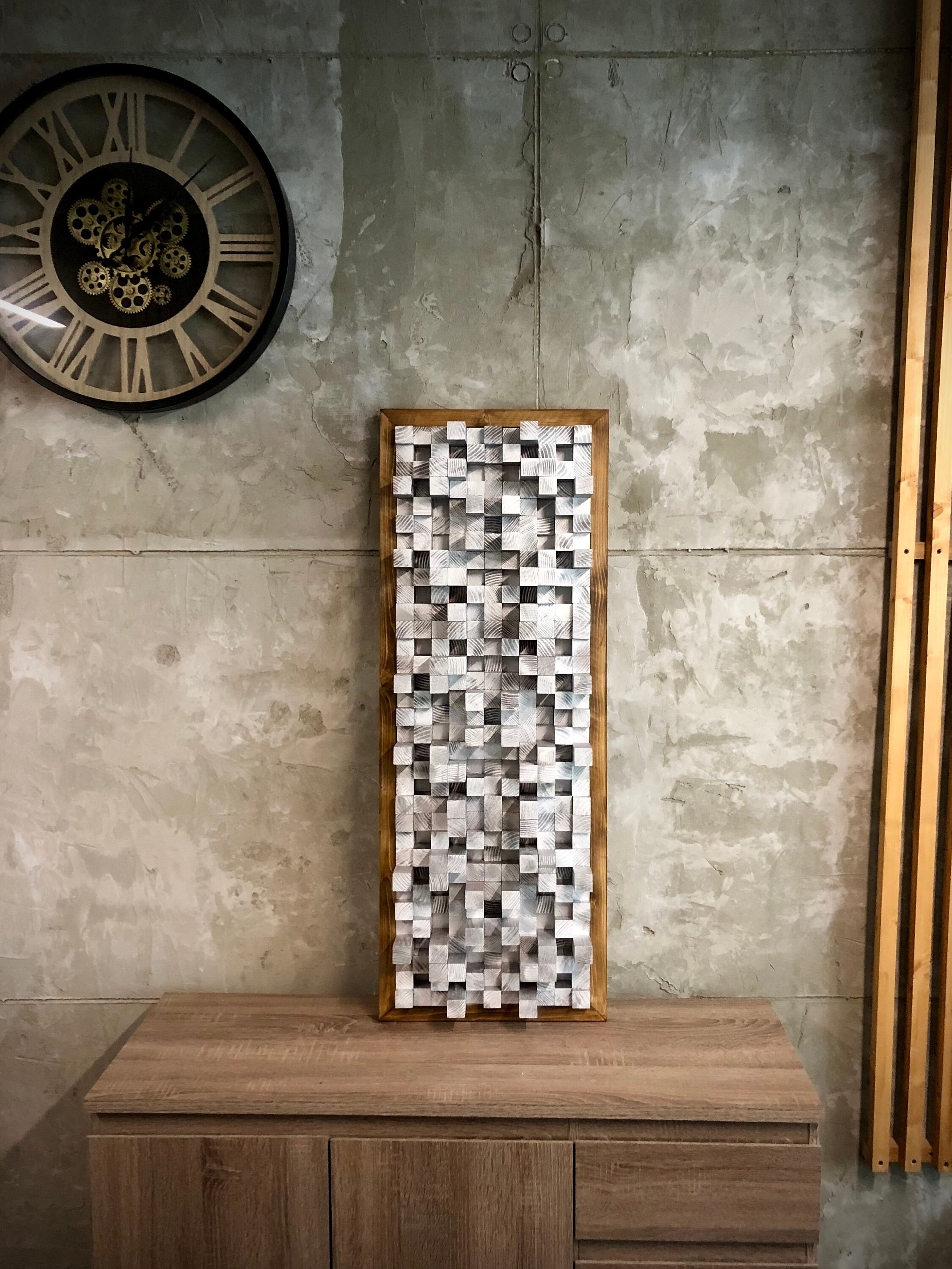 Wood Diffuser Wood Wall Decor Mosaic Acoustic Diffuser - Etsy