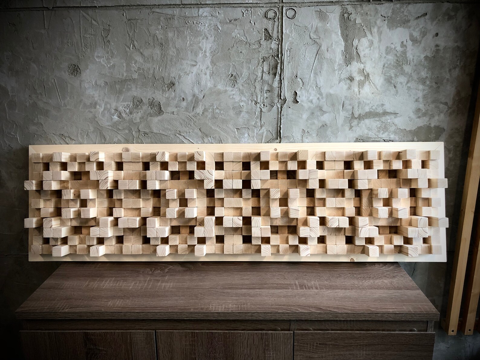 Wood Diffuser, Wood Wall Decor Mosaic, Acoustic Diffuser, Custom ...