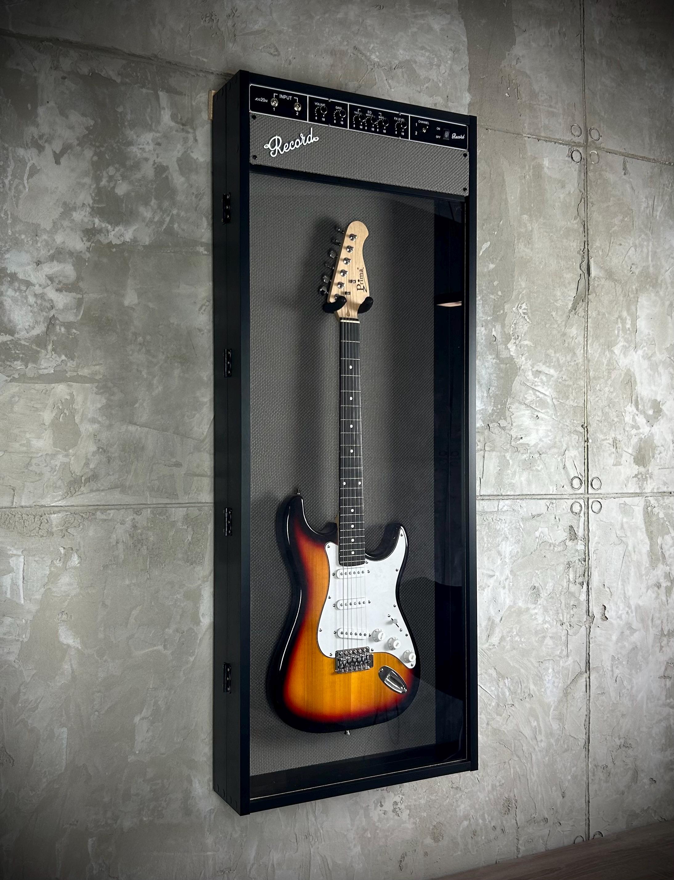 Electric Guitar Display Case Cabinet Hanger FENDER, GIBSON, PRS, Ibanez ...