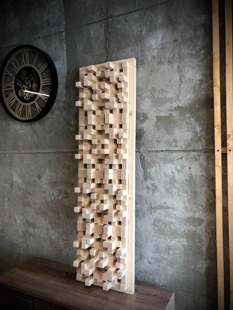 Wood Diffuser, Wood Wall Decor Mosaic, Acoustic Diffuser, Custom ...