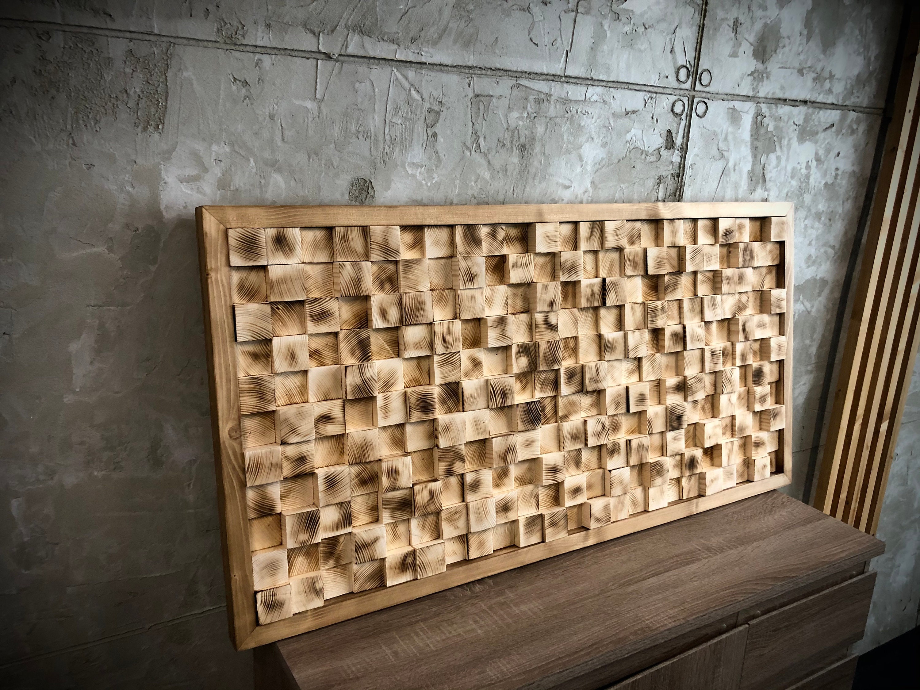 Wood Diffuser Wood Wall Decor Mosaic Acoustic Diffuser | Etsy