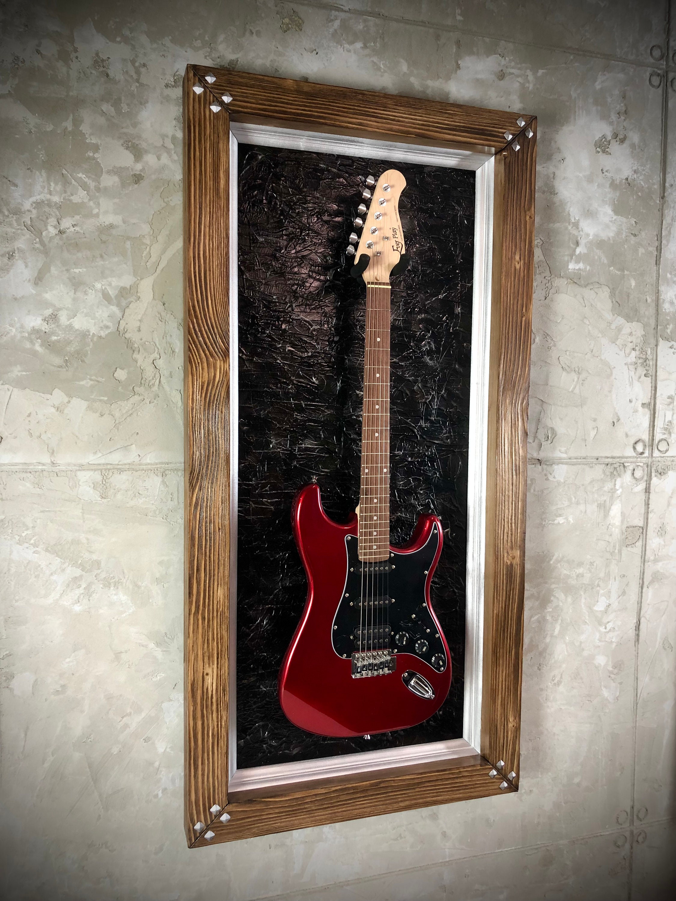 Guitar Wall Display Frame Guitar Hanger Wall Mount Wall Mount Ibanez ...
