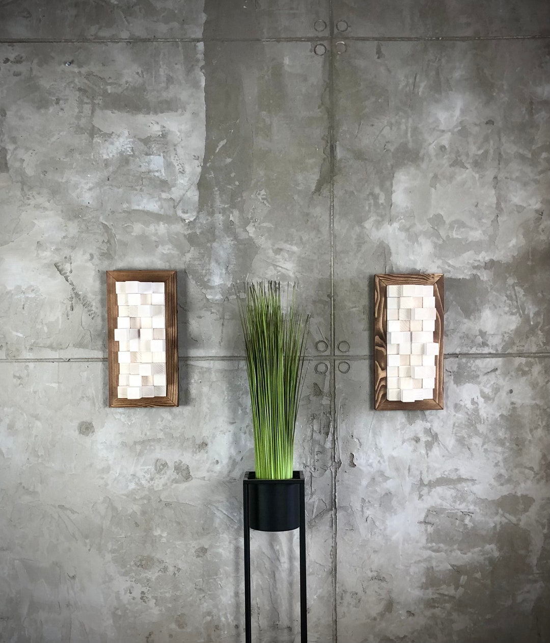 Wood Diffuser, Wood Wall Decor Mosaic, Acoustic Diffuser, Custom ...