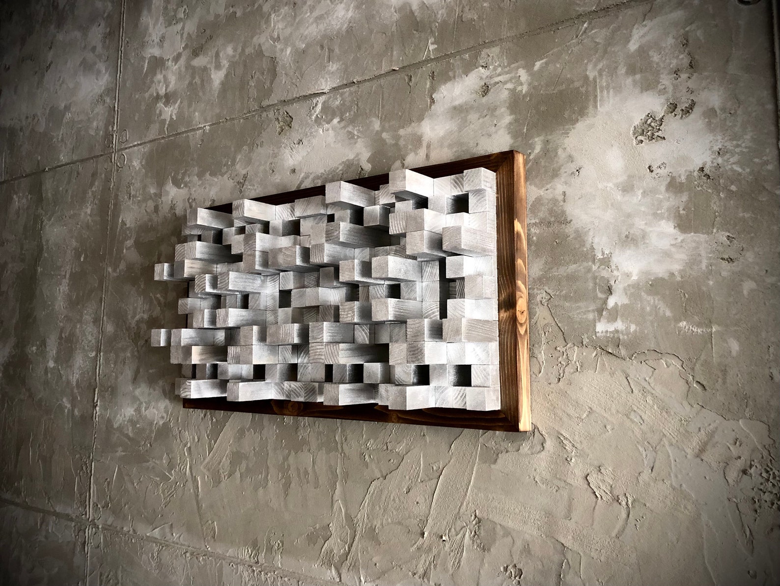 Wood Diffuser, Wood Wall Decor Mosaic, Acoustic Diffuser, Custom ...