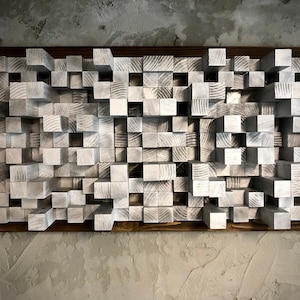 Wood Diffuser, Wood Wall Decor Mosaic, Acoustic Diffuser, Custom ...