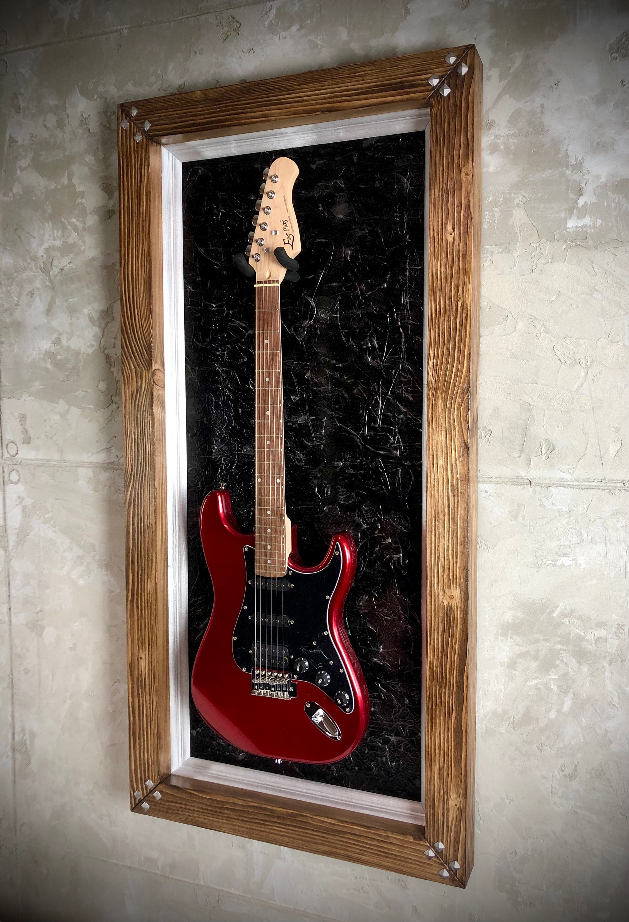 Guitar Wall Display Frame Guitar Hanger Wall Mount Wall Mount Ibanez ...