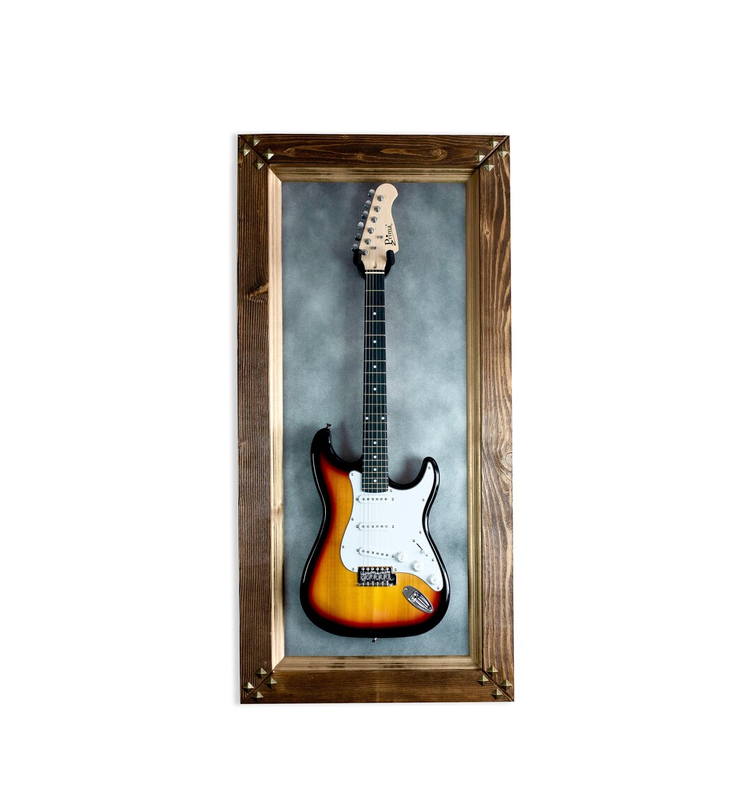 Guitar Wall Frame Mount Display Guitar Hanger Silver Background Wall ...