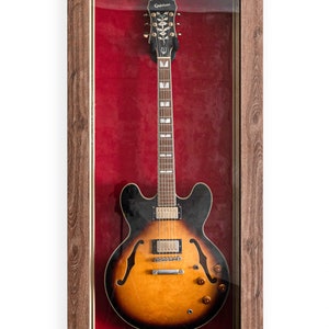 Electric Guitar Display Case Cabinet Wall Rack for Fender, Gibson, PRS ...