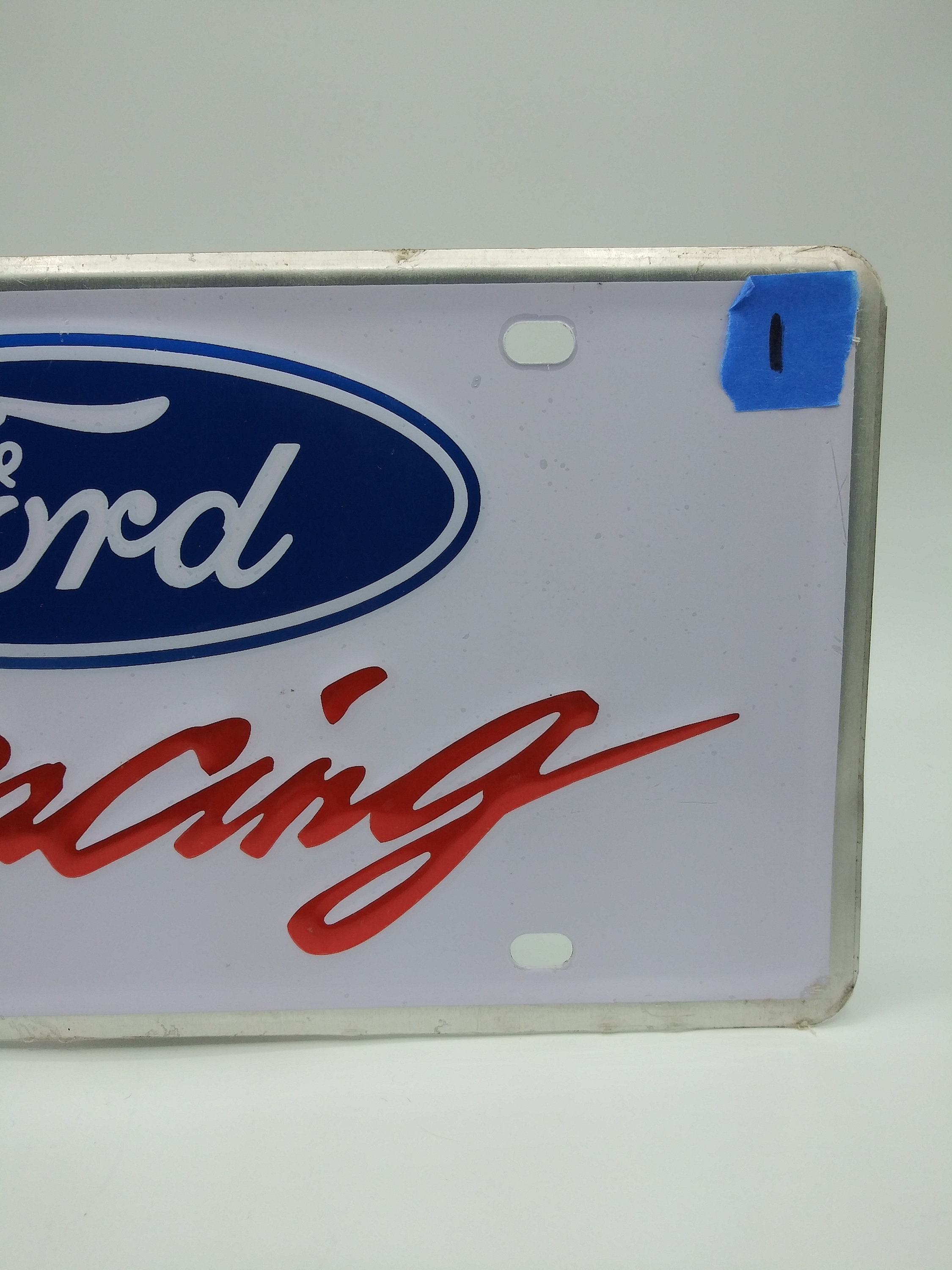 Vintage Ford Racing Logo License Plate - Etsy