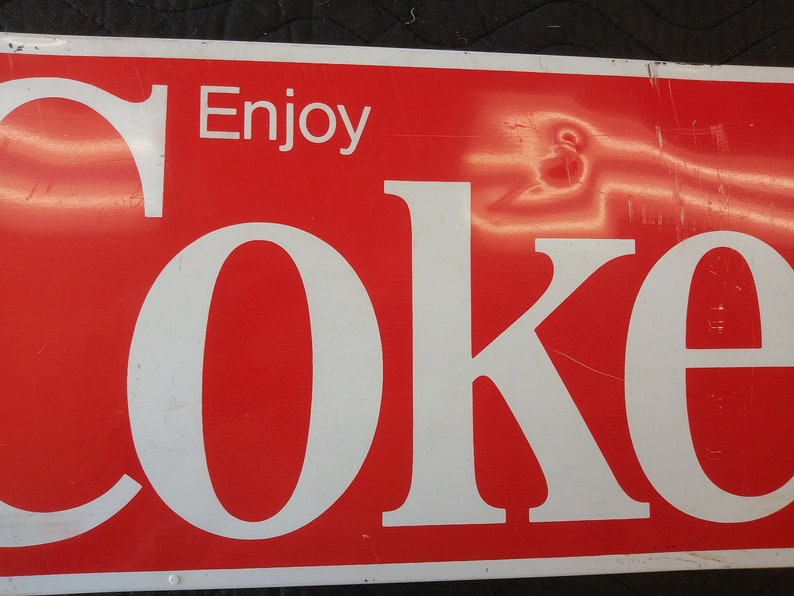 Enjoy Coke Coca-cola Display Sign - Etsy
