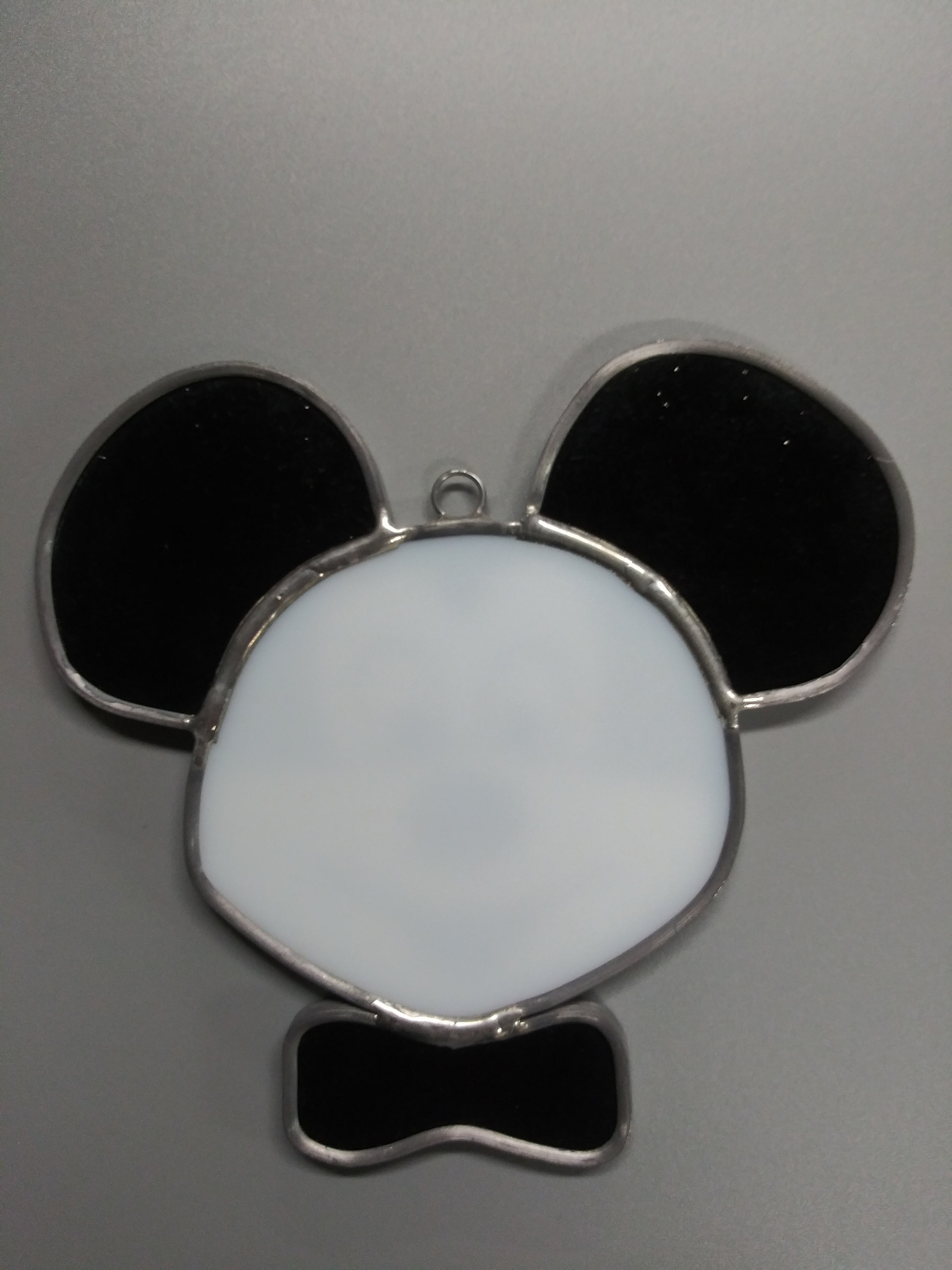 Disney Set of Mickey Mouse and Minnie Mouse Handcrafted Stained Glass ...
