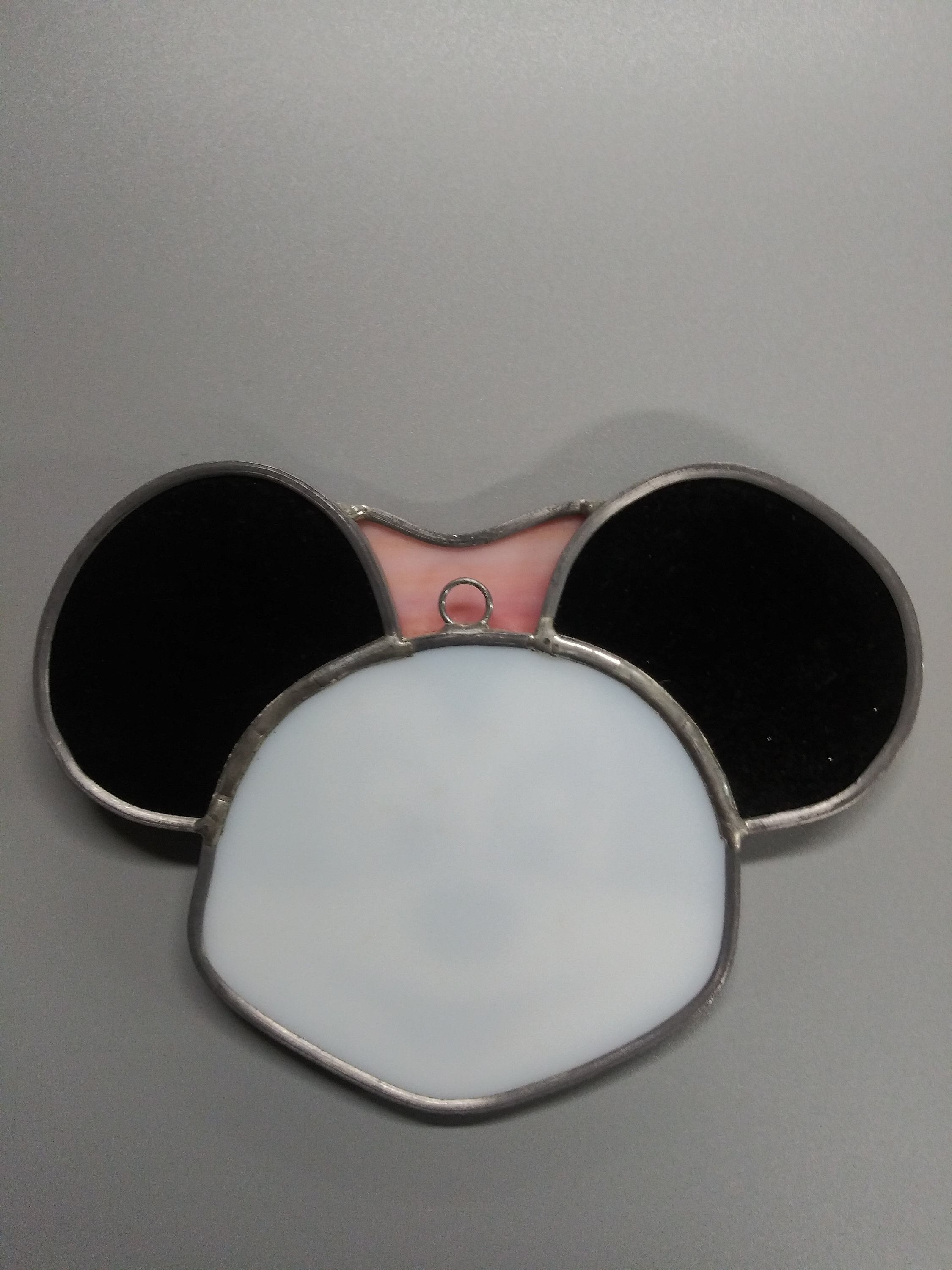Disney Set of Mickey Mouse and Minnie Mouse Handcrafted Stained Glass ...
