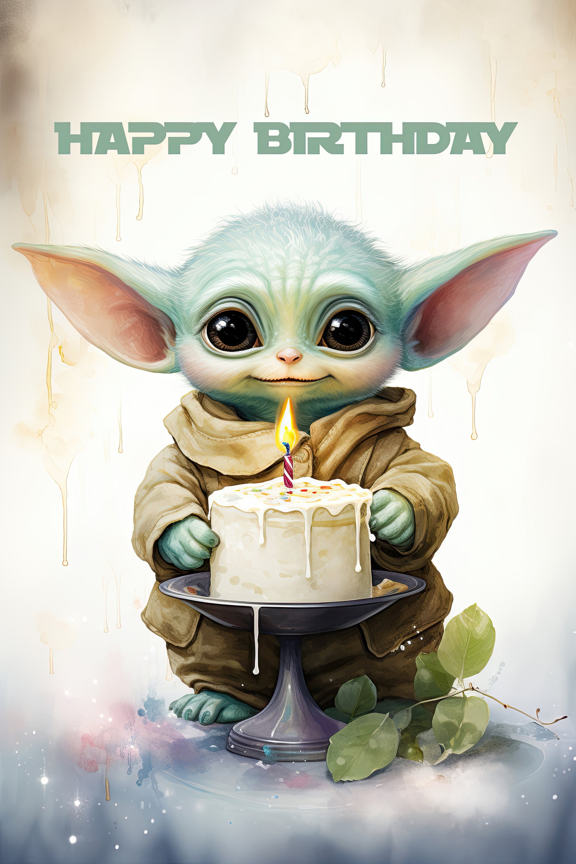 Mandalorian Themed Birthday Card - Printable Star Wars Greeting Card ...