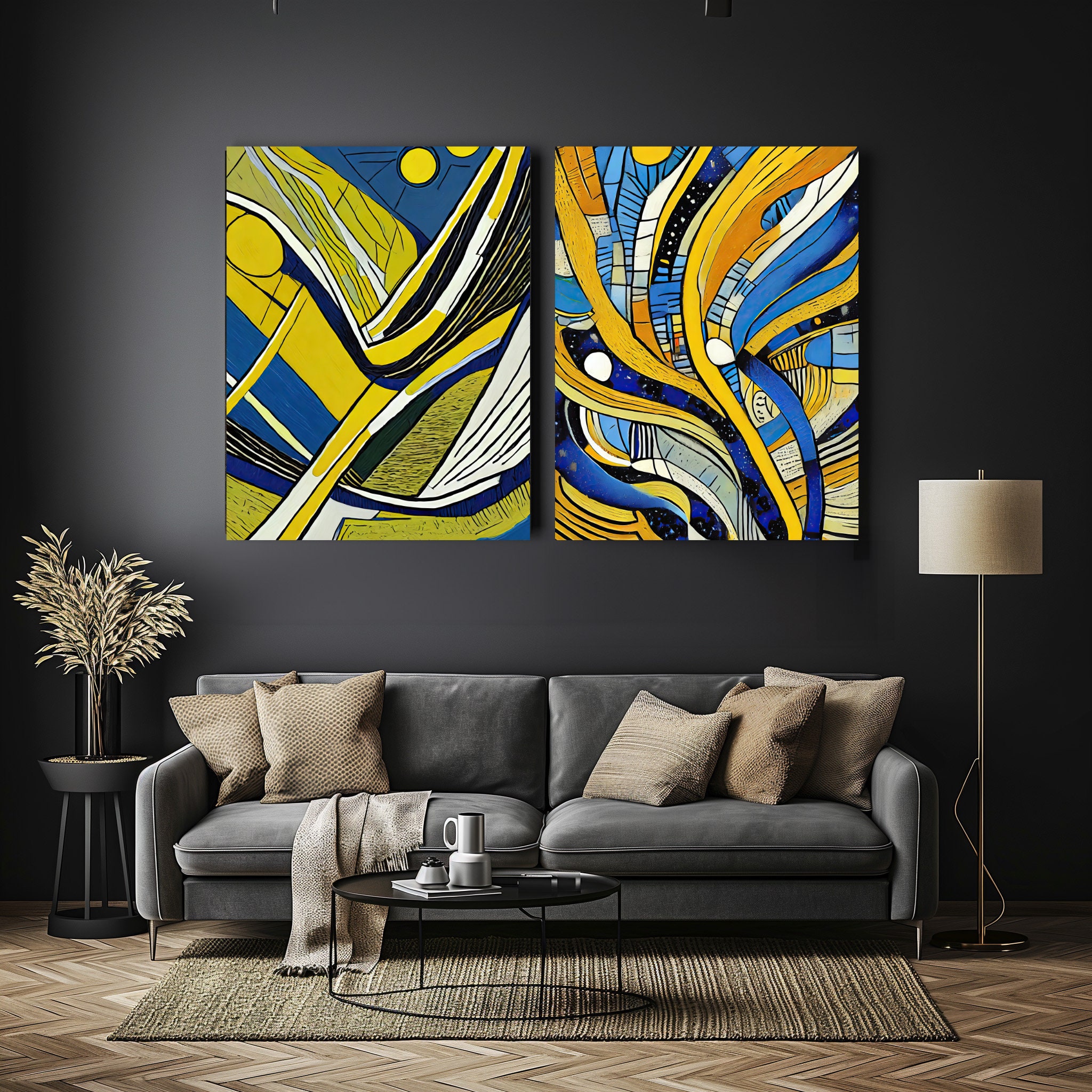 4 Neo Expressionism Digital Painting Colorful Expressionism Wall Art ...