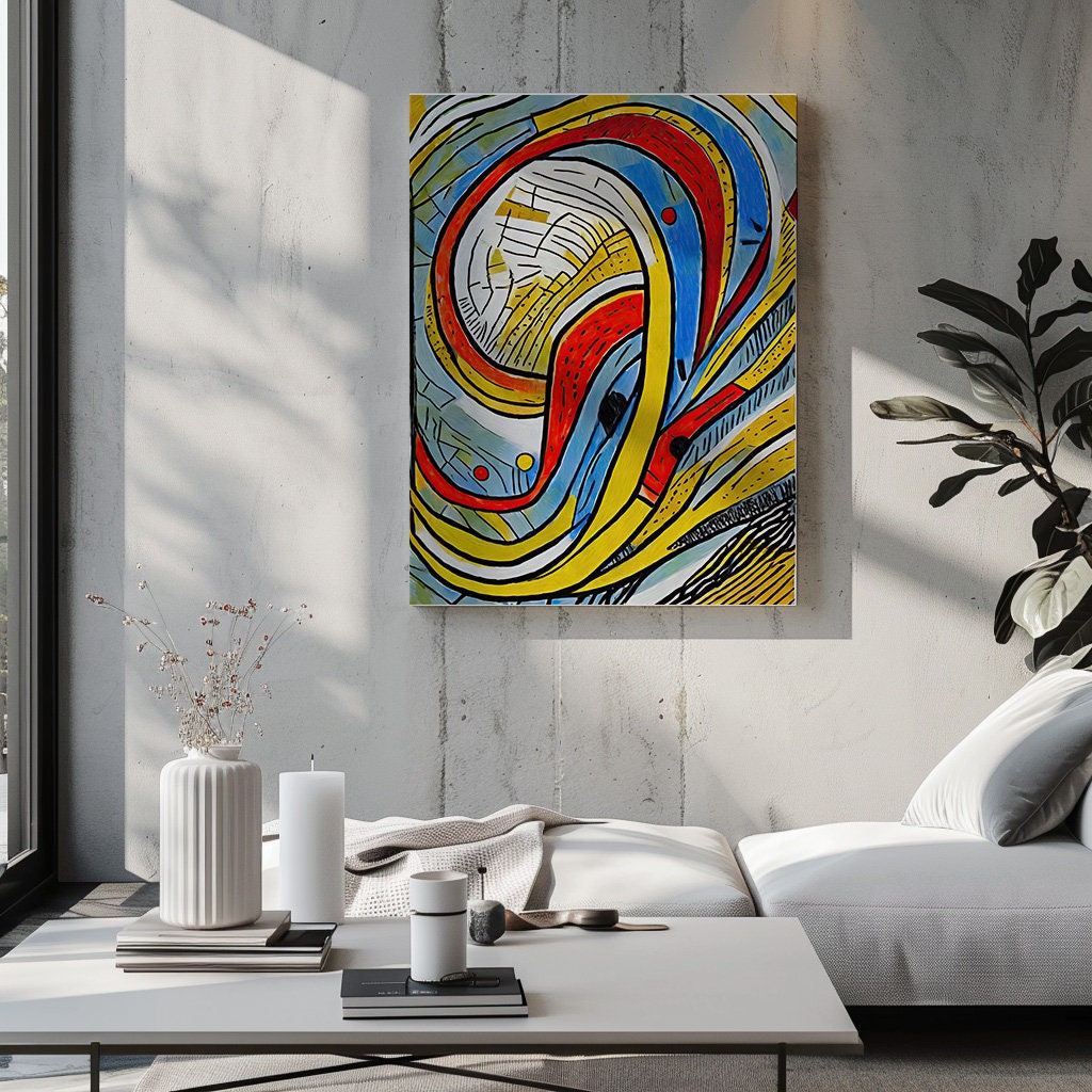 4 Neo Expressionism Digital Painting Colorful Expressionism Wall Art ...