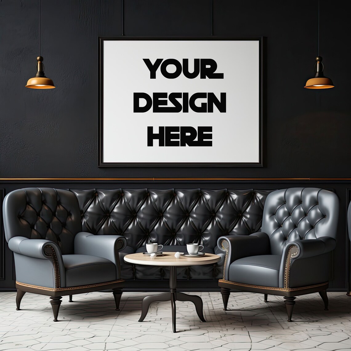 45 Frame Mockups Bundle, Coffee Shop Themed Frame Mockup, Poster Mockup ...